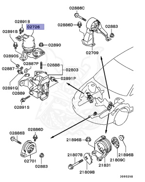 MR403666 - Mitsubishi - INSULATOR,ENG MOUNTING - Nengun Performance