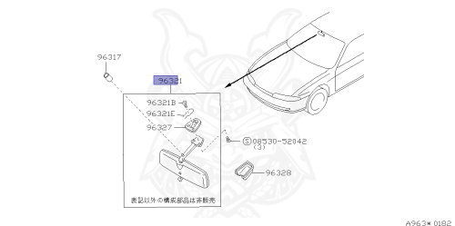 96321-65F01 - Nissan - Inside Mirror Assembly - Nengun Performance