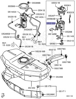 MR526974 - Mitsubishi - FILTER ASSY, FUEL TANK - Nengun Performance