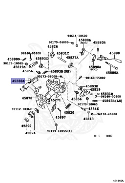 45280-14120 - Toyota - UPPER STEERING COLUMN BRACKET ASSY - Nengun ...