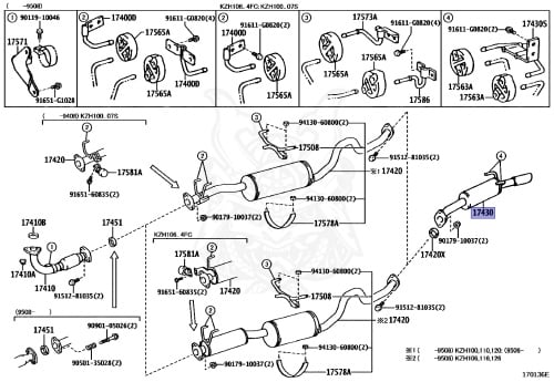 17430-67030 - Toyota - EXHAUST TAIL PIPE ASSY - Nengun Performance