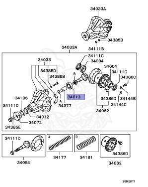 MB664380 - Mitsubishi - BEARING,RR DIFF DRIVE PINION,RR - Nengun ...