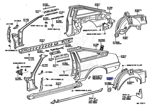 61604-12905 - Toyota - PANEL, QUARTER WHEEL HOUSE, LH - Nengun Performance