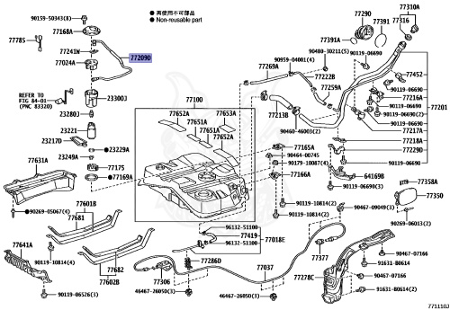 77209-28021 - Toyota - FUEL TANK MAIN TUBE SUB-ASSY - Nengun Performance