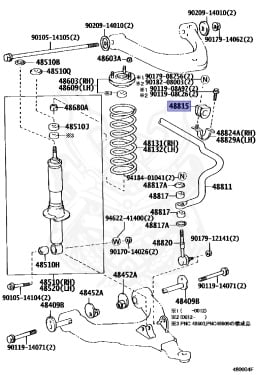 48815-60100 - Toyota - FRONT STABILIZER BAR BUSH, NO.1 - Nengun Performance