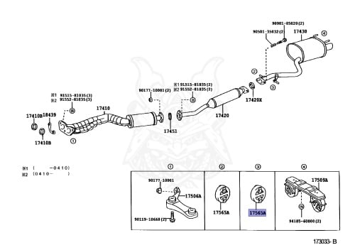 17565-46040 - Toyota - EXHAUST PIPE SUPPORT - Nengun Performance