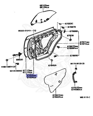67003-22260 - Toyota - REAR DOOR PANEL SUB-ASSY, RH - Nengun Performance
