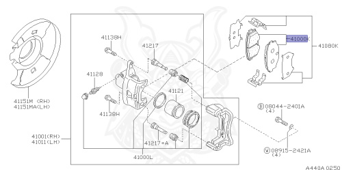 AY040-NS057 - Nissan - DISC BRAKE PAD KIT - Nengun Performance
