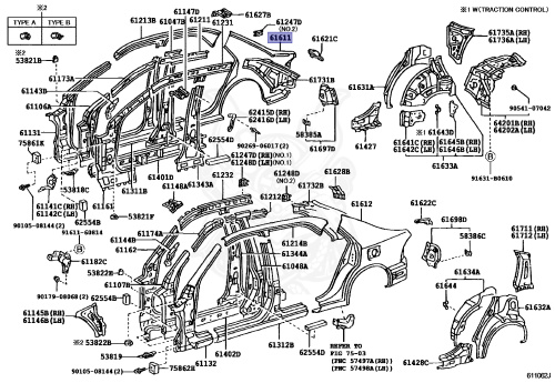 61601-53010 - Toyota - QUARTER PANEL, RH - Nengun Performance