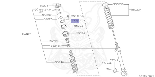 55338-35F00 - Nissan - SEAL, SHOCK ABSORBER MOUNTING - Nengun Performance