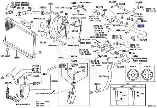 16262-10020 - Toyota - Hose, Water Inlet - Nengun Performance