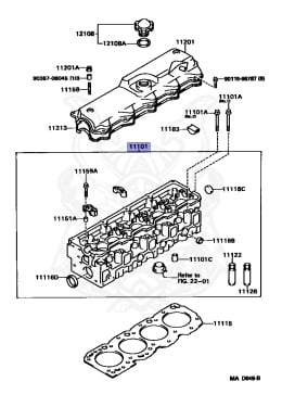 11101-54121 - Toyota - CYLINDER HEAD SUB-ASSY - Nengun Performance