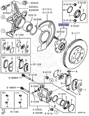 MN116155 - Mitsubishi - Hub Assy, Fr Wheel - Nengun Performance