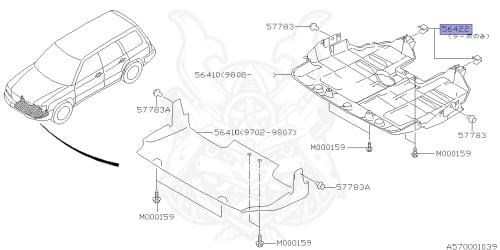56422AC020 - Subaru - CLIP-UNDER COVER,FRONT - Nengun Performance