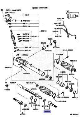 45503-19225 - Toyota - STEERING RACK END SUB-ASSY - Nengun Performance
