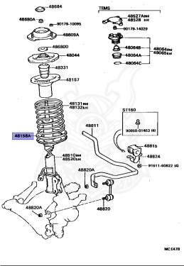 48158-12030 - Toyota - FRONT COIL SPRING LOWER INSULATOR - Nengun ...