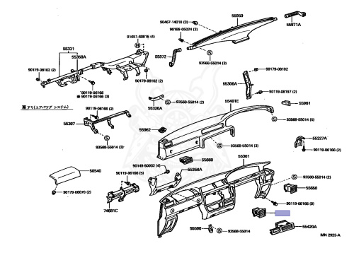 55670-60040 - Toyota - REGISTER ASSY, INSTRUMENT PANEL, NO.3 - Nengun ...