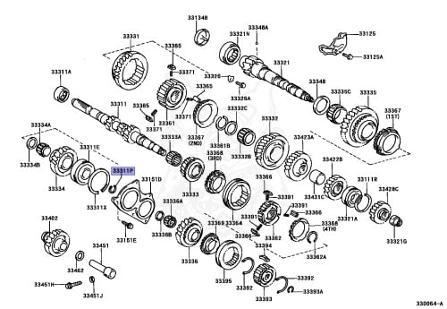 90520-22010 - Toyota - SHAFT SNAP RING (FOR INPUT SHAFT REAR BEARING ...