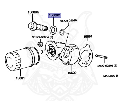 90430-24008 - Toyota - GASKET (FOR OIL FILTER BRACKET UNION) - Nengun ...
