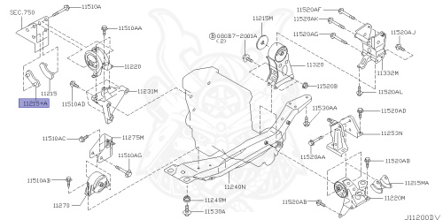 11215-WD000 - Nissan - RUBBER ENGINE MOUNT STOPPER - Nengun Performance