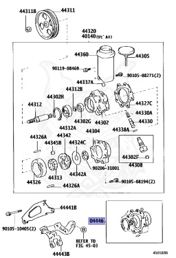04446-30120 - Toyota - Gasket Kit, Power Steering Pump - Nengun Performance