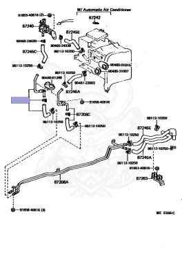 87208-17010 - Toyota - Pipe Sub-assy, Heater Water, B - Nengun Performance