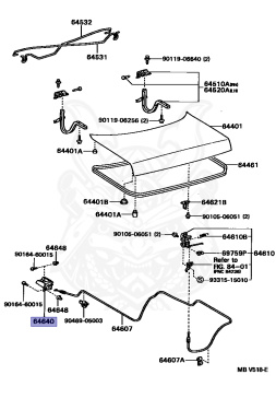 64606-20161 - Toyota - Lever Sub-assy, Luggage Door Lock Open - Nengun ...