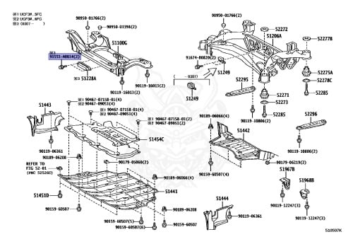 91551-A0814 - Toyota - HOOD HINGE BOLT - Nengun Performance