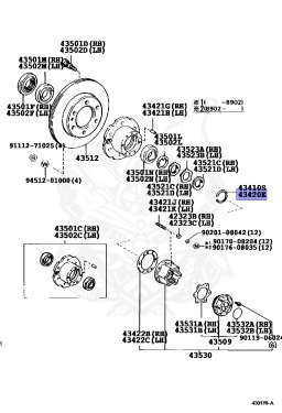 90520-31001 - Toyota - Ring, Shaft Snap (for Front Axle Hub) - Nengun ...