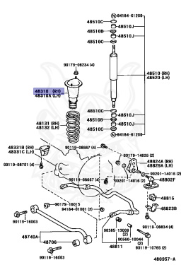 48310-60120 - Toyota - Spring Assy, Front Suspension Hollow, Rh ...