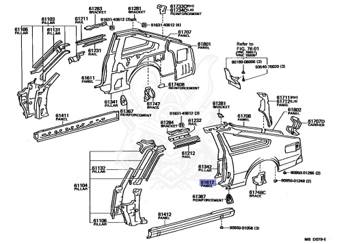 61602-14850 - Toyota - QUARTER PANEL, LH - Nengun Performance