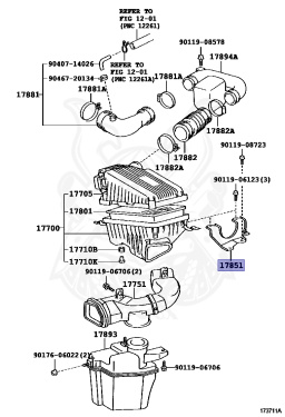 17851-74040 - Toyota - AIR CLEANER SUPPORT BRACKET - Nengun Performance