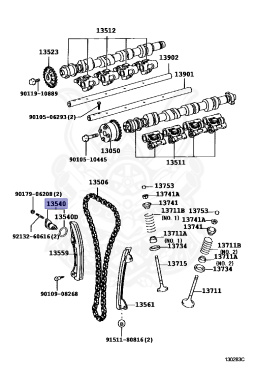 13540-88600 - Toyota - CHAIN TENSIONER ASSY, NO.1 - Nengun Performance