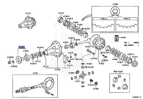 41204-35080 - Toyota - FRONT DRIVE PINION COMPANION FLANGE SUB-ASSY ...
