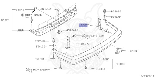 85270-56J00 - Nissan - Stay, Rear Bumper - Side Rh - Nengun Performance