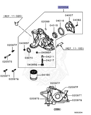 MD342095 - Mitsubishi - FRONT CYLINDER BLOCK CASE ASSY - Nengun Performance