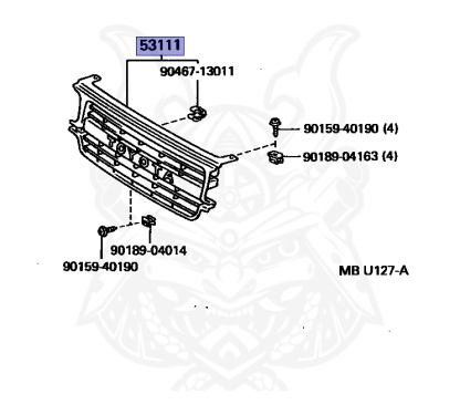 53101-60130 - Toyota - RADIATOR GRILLE - Nengun Performance