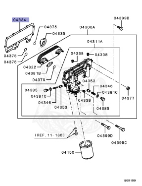 ME200319 - Mitsubishi - GASKET,ENG OIL COOLER COVER - Nengun Performance