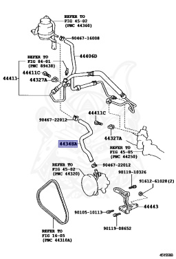 44348-53020 - Toyota - OIL RESERVOIR TO PUMP HOSE, NO.1 - Nengun ...