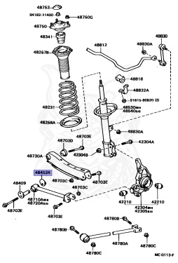 48452-20010 - Toyota - PLATE, REAR SUSPENSION TOE ADJUST, NO.2 - Nengun ...