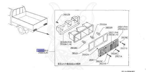 26550-15G20 - Nissan - REAR COMBINATION LAMP ASSEMBLY, RH - Nengun ...