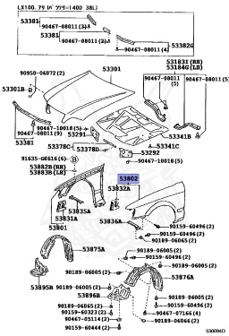 53802-2A450 - Toyota - FRONT FENDER SUB-ASSY, LH - Nengun Performance