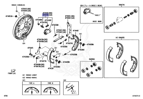 47550-B2020 - Toyota - REAR WHEEL BRAKE CYLINDER ASSY - Nengun Performance