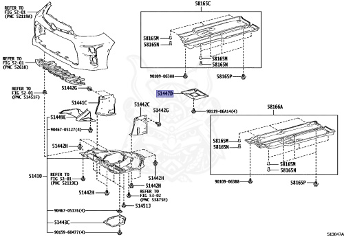 51447-K0010 - Toyota - ENGINE CENTER UNDER COVER, NO.4 - Nengun Performance
