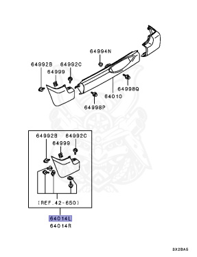 MR208673 - Mitsubishi - RR CORNER BUMPER KIT, LH - Nengun Performance