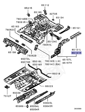 MR592432 - Mitsubishi - RR FLOOR SIDE MEMBER EXTENSION, RH - Nengun ...