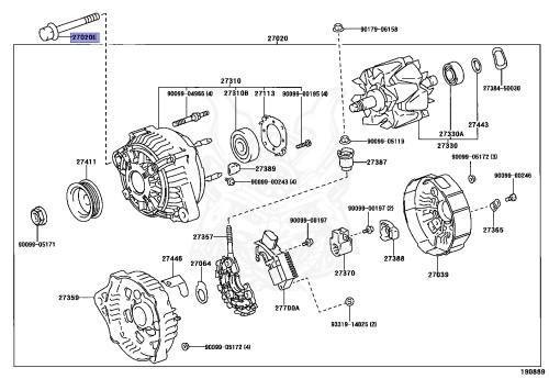 90105-10499 - Toyota - BOLT (FOR ALTERNATOR) - Nengun Performance