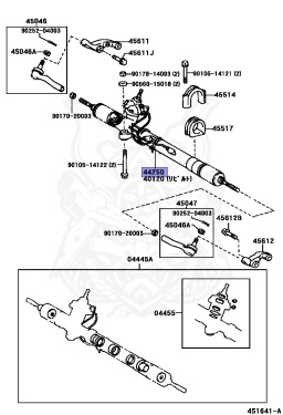 44250-60030 - Toyota - POWER STEERING GEAR ASSY - Nengun Performance