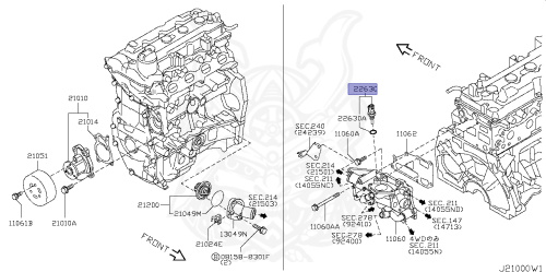 22630-ED000 - Nissan - Engine Coolant Temperature (ion Sensor) - Nengun ...