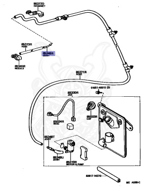 85355-20080 - Toyota - Joint, Rear Washer Hose, No.1 - Nengun Performance